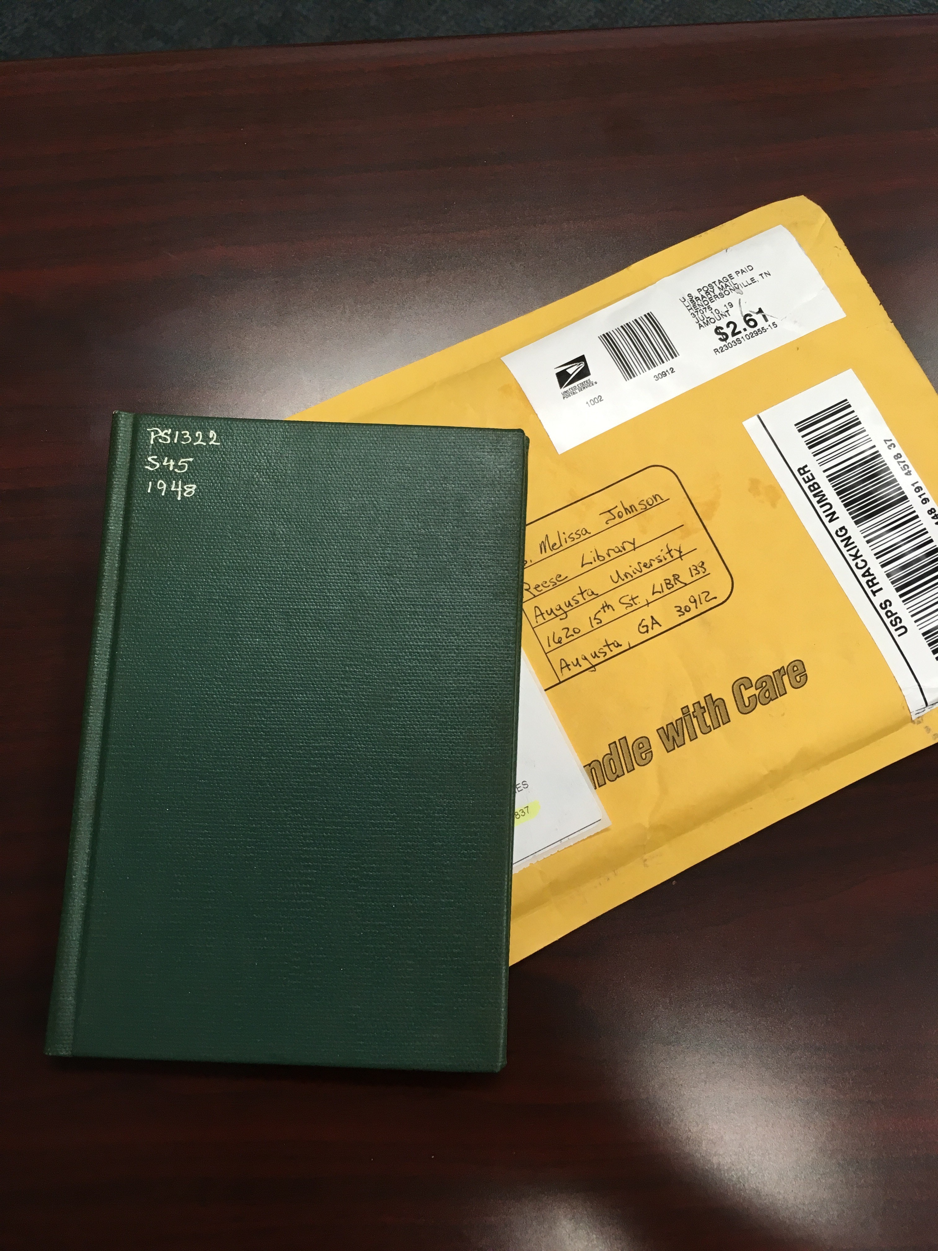 Lost Book Returned 48 Years Later – Augusta University Libraries